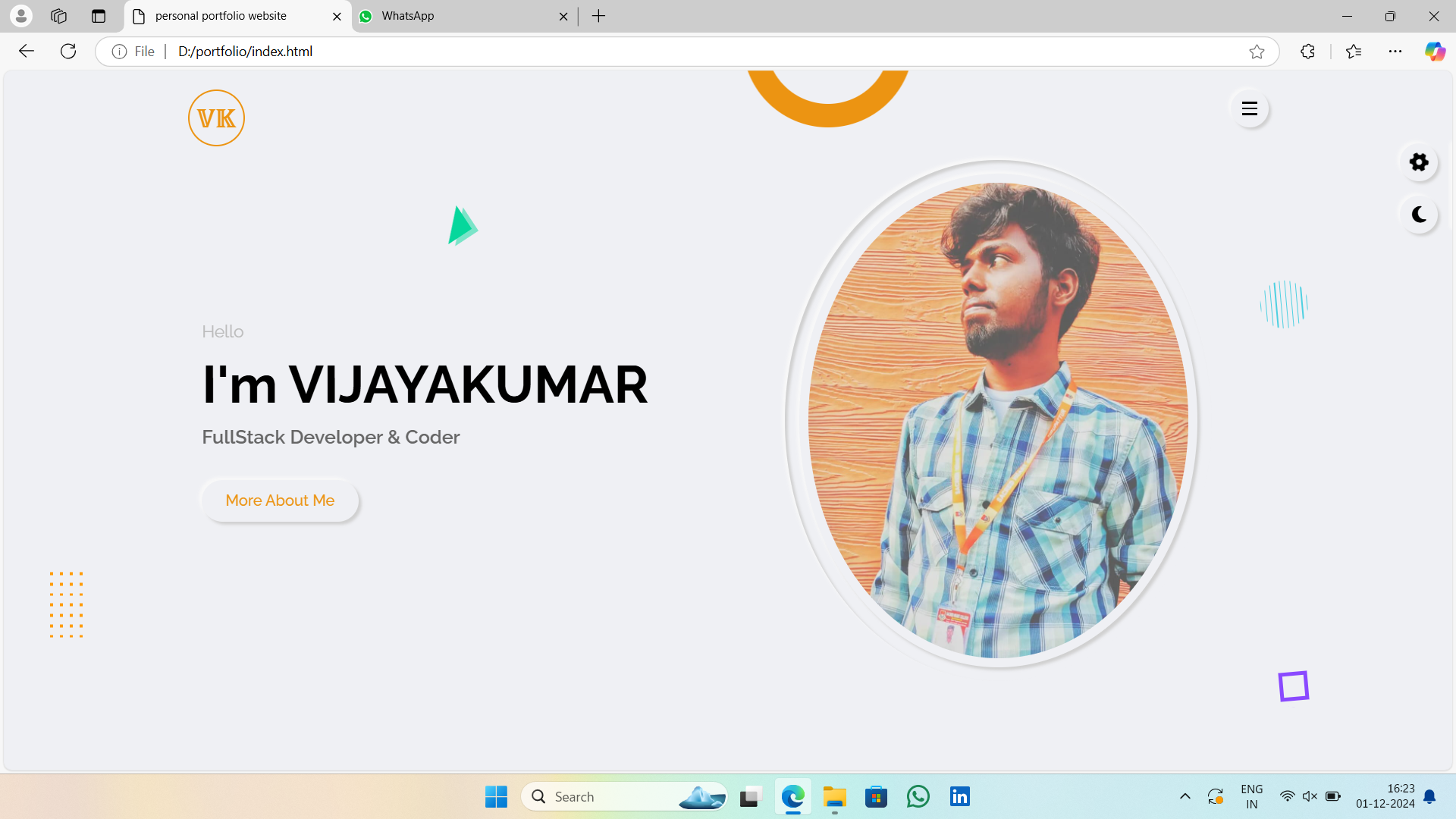 personal portfolio website
